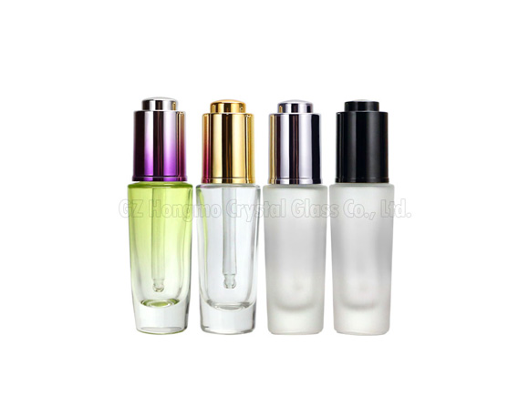 Fancy unique shape frosted clear glass essential oil bottle 15ml serum ...