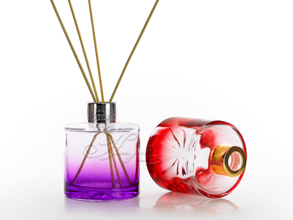 200ml cylinder colored glass fragance diffuser bottle for aroma oil ...