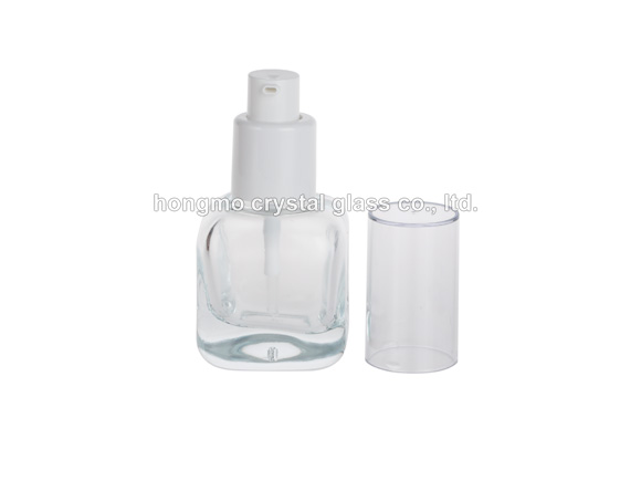 30 ml 1 oz cosmetic rectangle clear glass bottle round foundation ...
