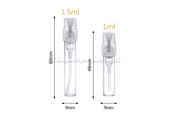 Refillable 1ml 1.5ml 2ml 3ml perfume tester vials sample glass perfume ...
