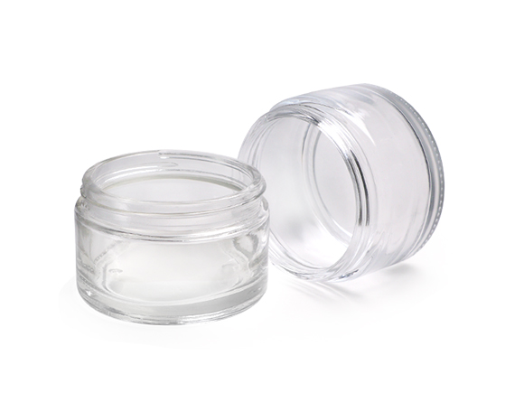 200g Empty Cream Jar Clear color thick wall bottle with plastic white ...