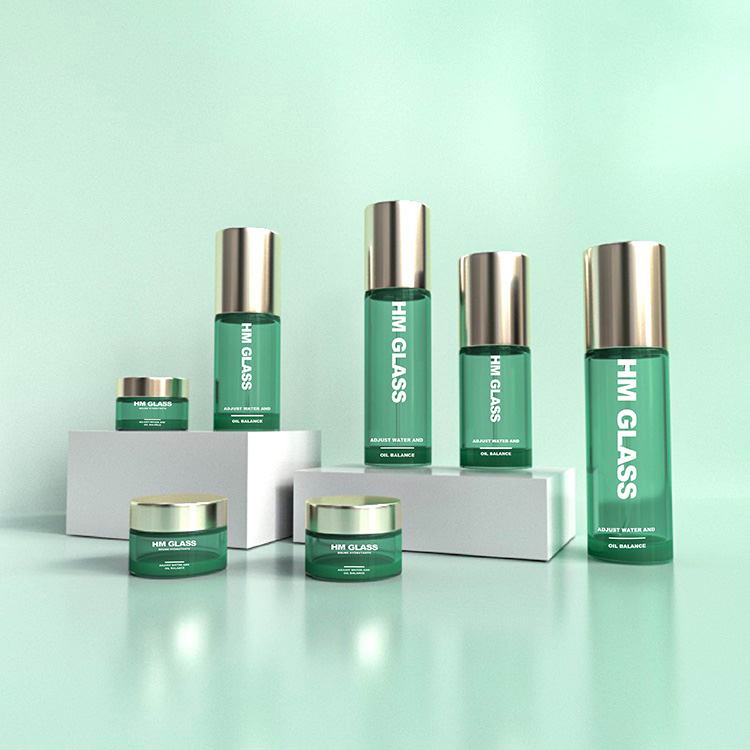 Customized luxury clear solid painting color skincare packaging set ...